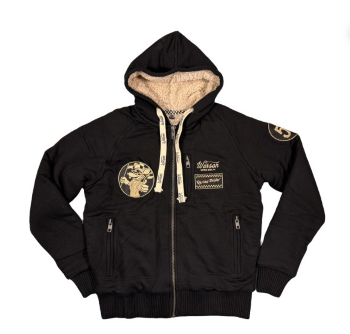 WARSON MOTORS – Hoodie Racing Driver doubled Black men – Seven Speed Shop
